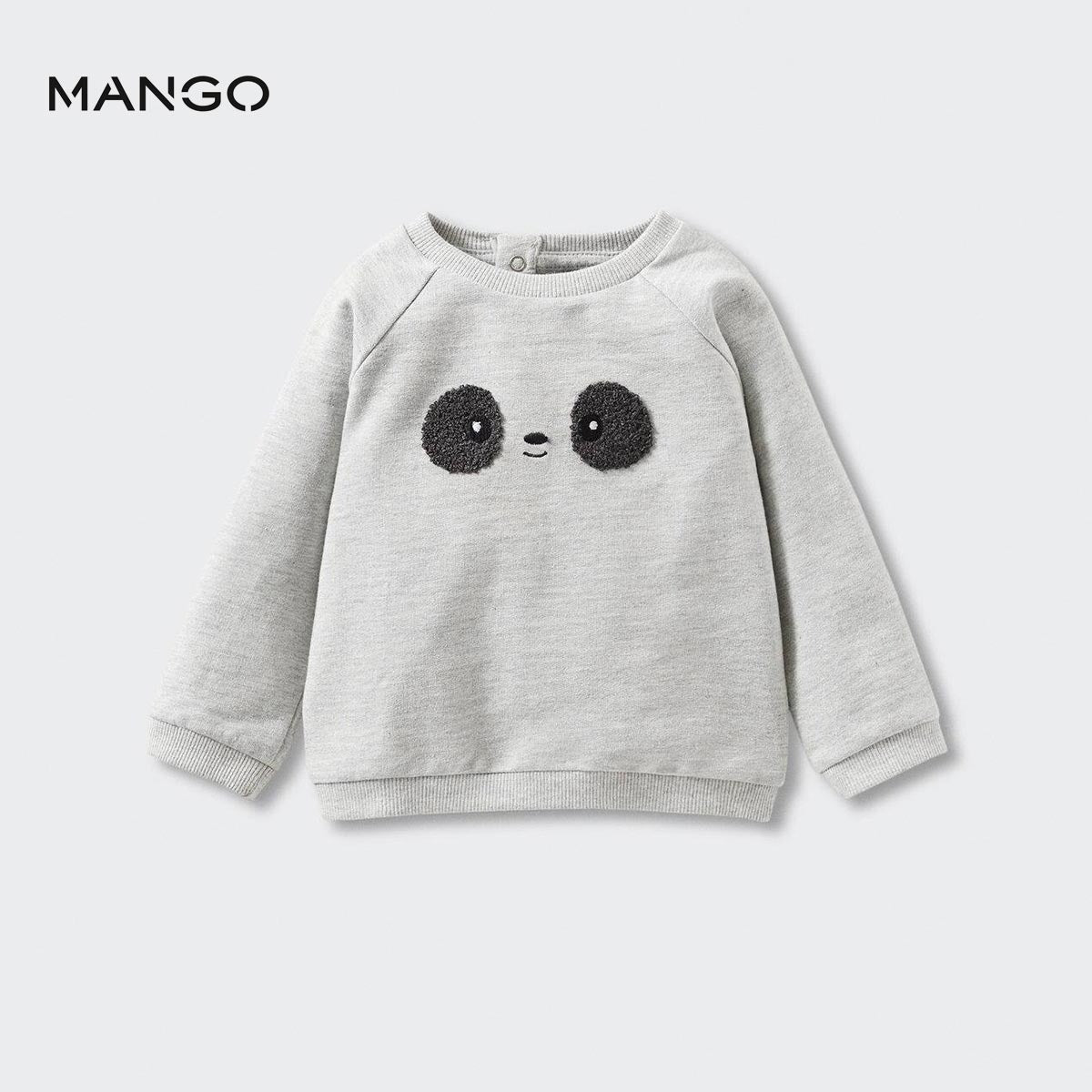 MANGO MEDUIM GREY PANDA TEXTURED SWEATSHIRT – PEEKABOO.PK