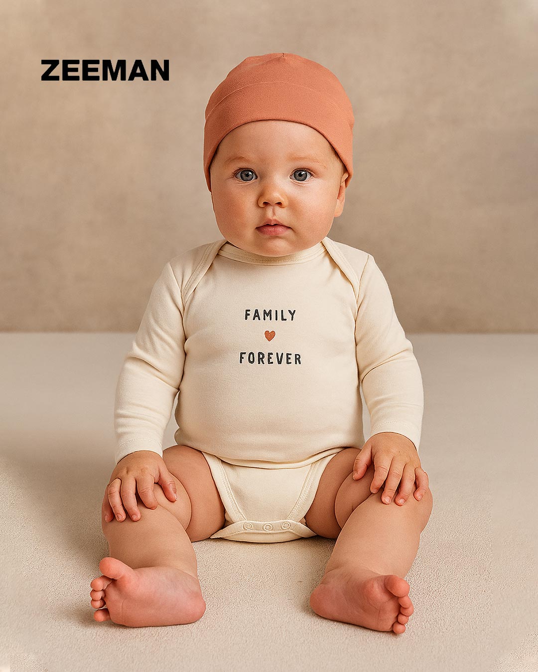 ZEEMAN FAMILY FOREVER ROMPER WITH CAP – PEEKABOO.PK